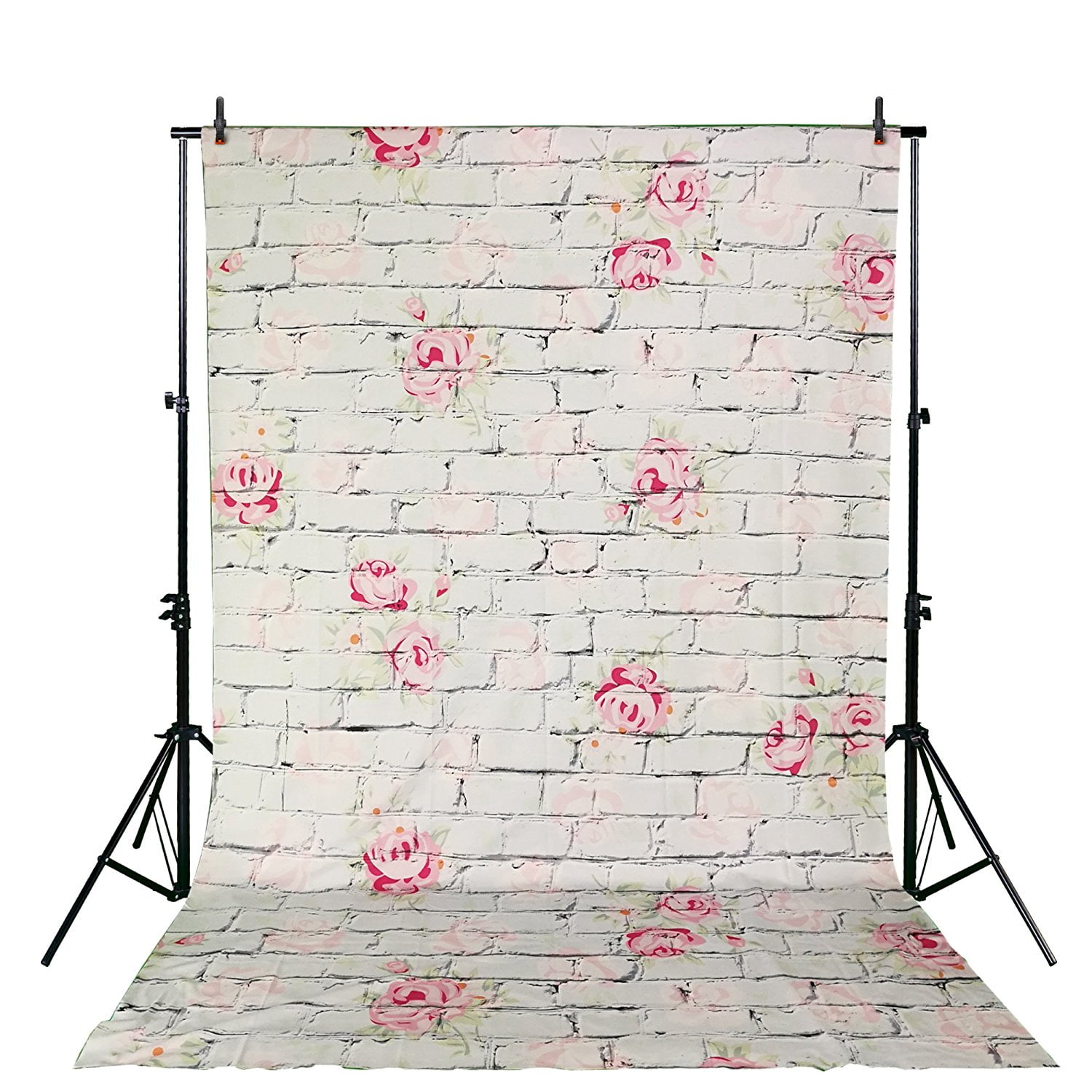 GreenDecor 5x7ft Photography Backdrop Flower Brick wall Computer-Print ...