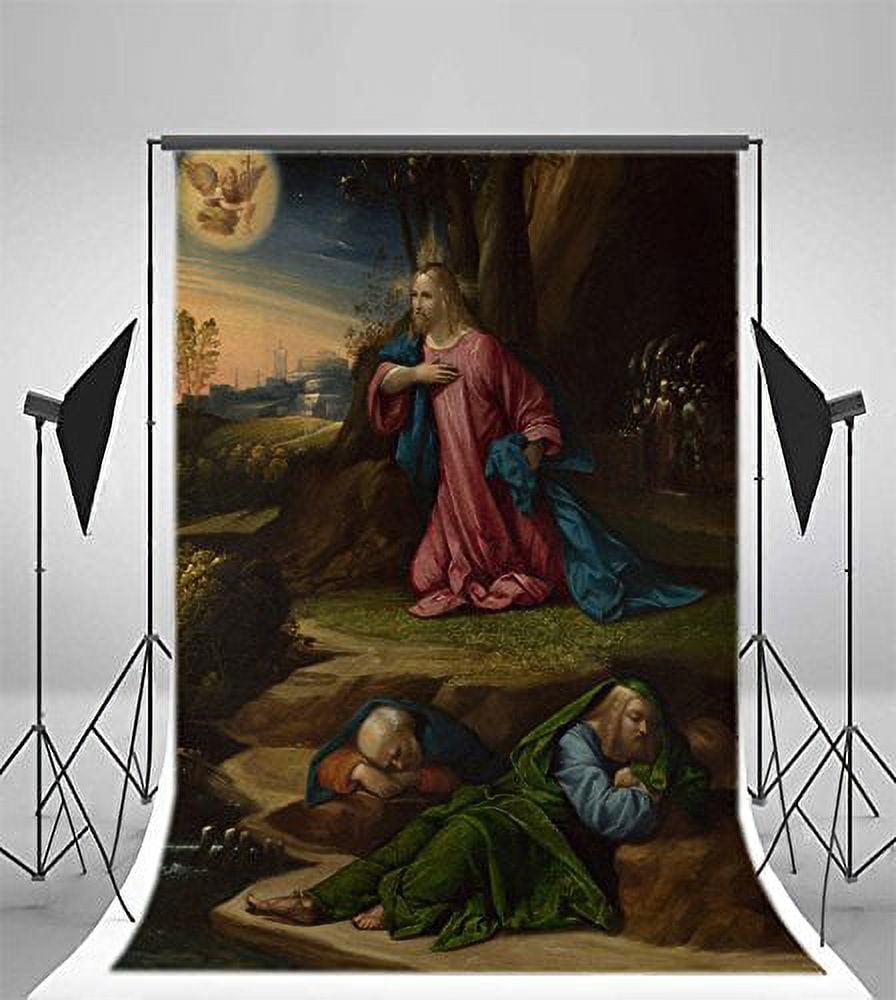 GreenDecor 5x7ft Photography Backdrop Nativity Virgin Mary Saint Christ ...