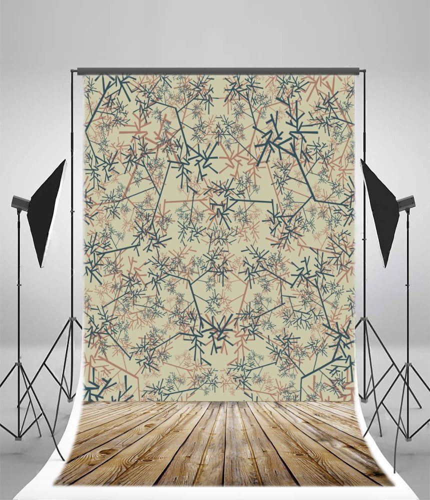 GreenDecor 5x7ft Photography Backdrop Retro Plants Twigs Pattern ...