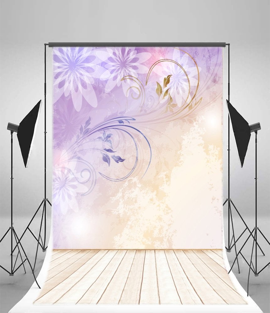 GreenDecor 5x7ft Photography Backdrop Vintage Flowers Withe Pattern ...