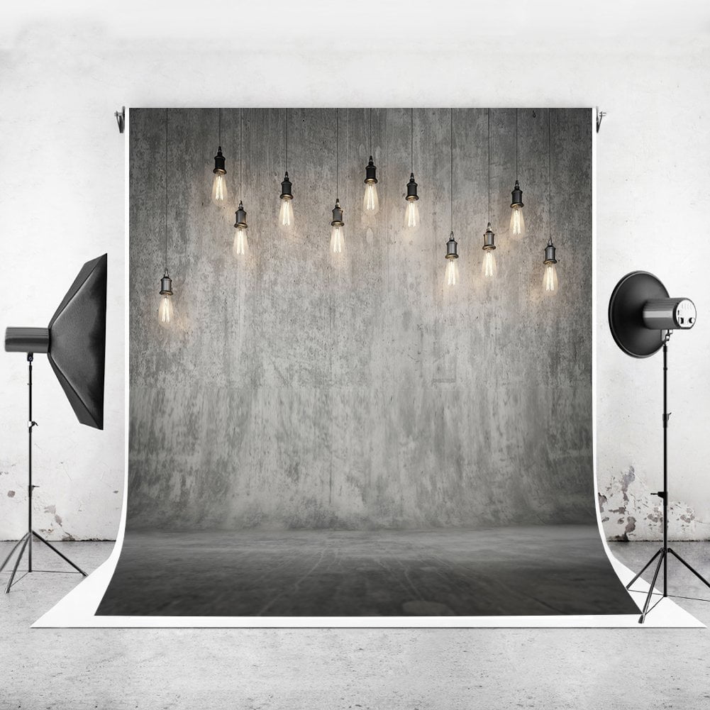 GreenDecor 5x7ft Photography Backdrops Grey Drop Light Photo Background ...
