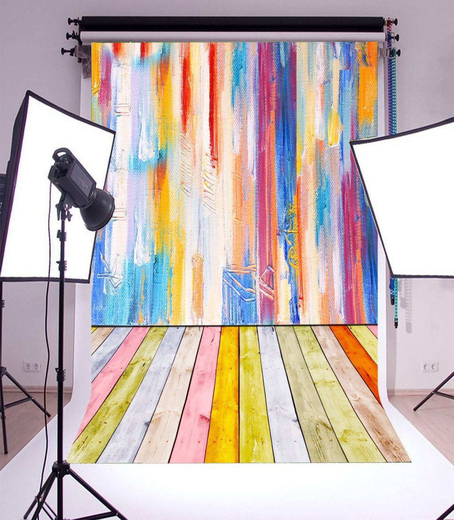 GreenDecor 5x7ft Photography Background Abstract Color Painting Wall ...