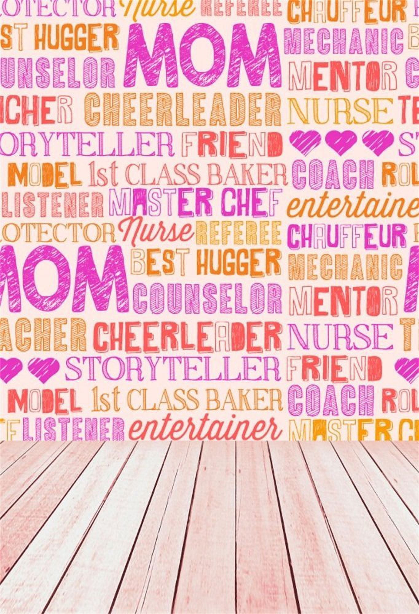 GreenDecor 5x7ft Photography Background Greeting Card Bless Mother's ...