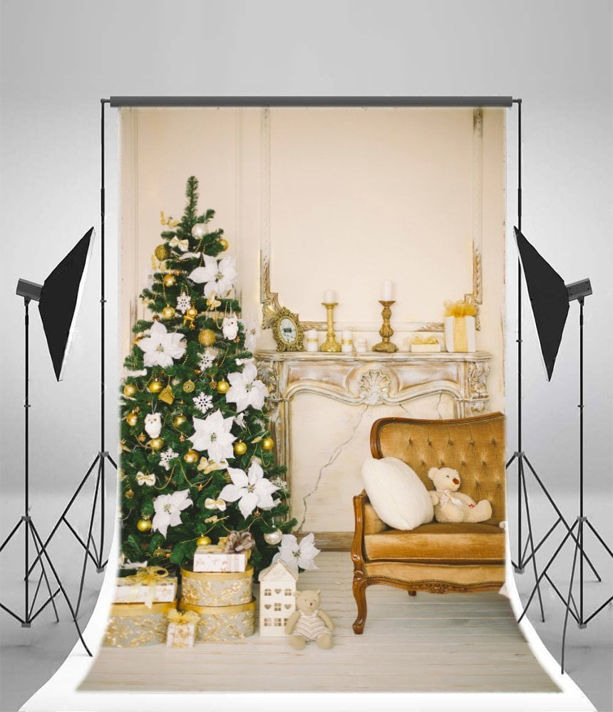 GreenDecor 5x7ft Photography Background New Year Christmas Interior ...
