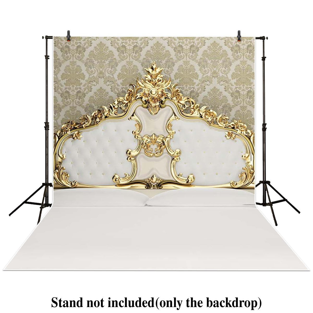 GreenDecor 5x7ft Photography backdrops background golden royal bed ...