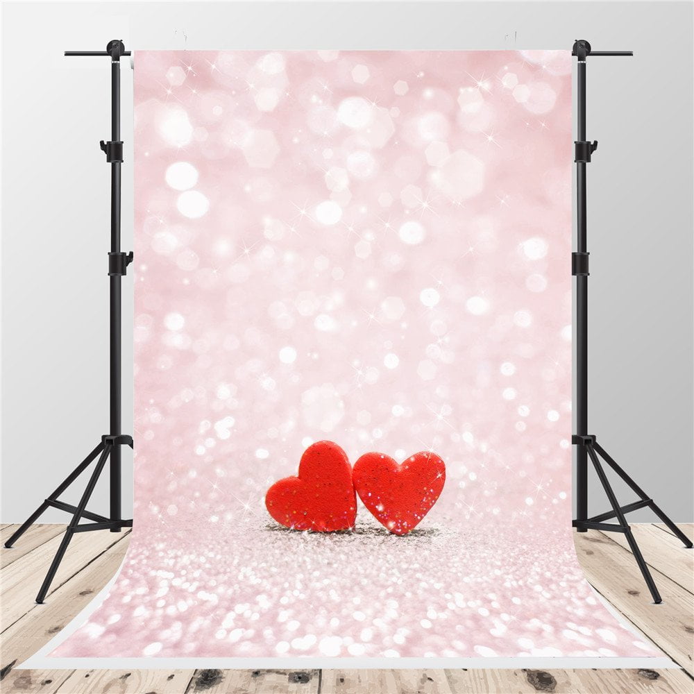 GreenDecor 5x7ft Pink Photography Backdrops Glitter Spots Backgrounds ...