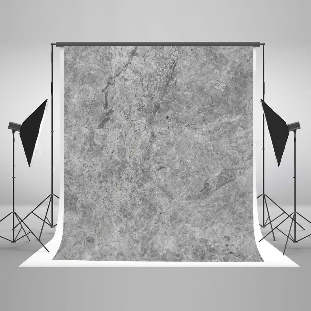GreenDecor 5x7ft Portrait Photography Backdrop Grey Marble Custom Photo ...