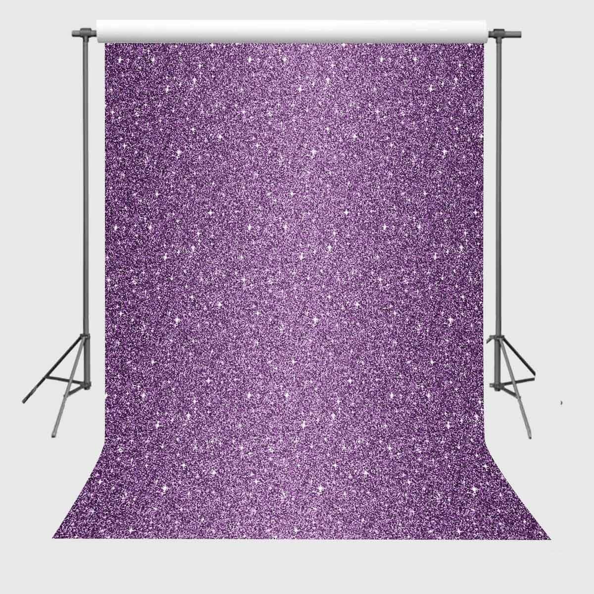 GreenDecor 5x7ft Purple Photo Backdrop White Stars Background ...