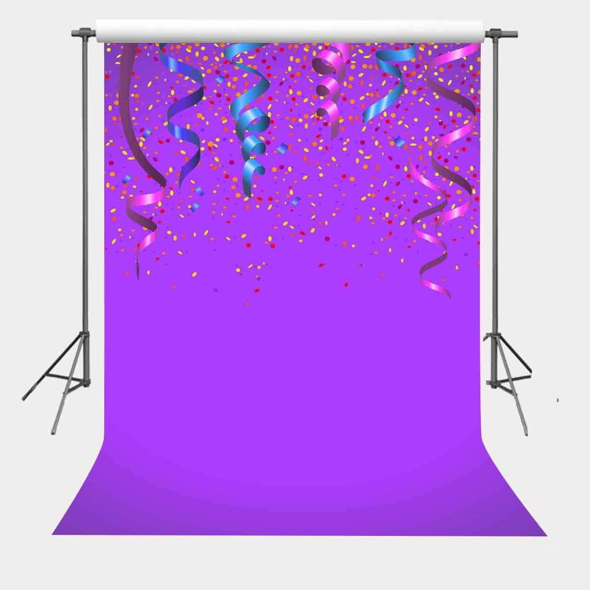 Greendecor 5x7ft Purple Wall Photography Backdrop Photo Props Birthday