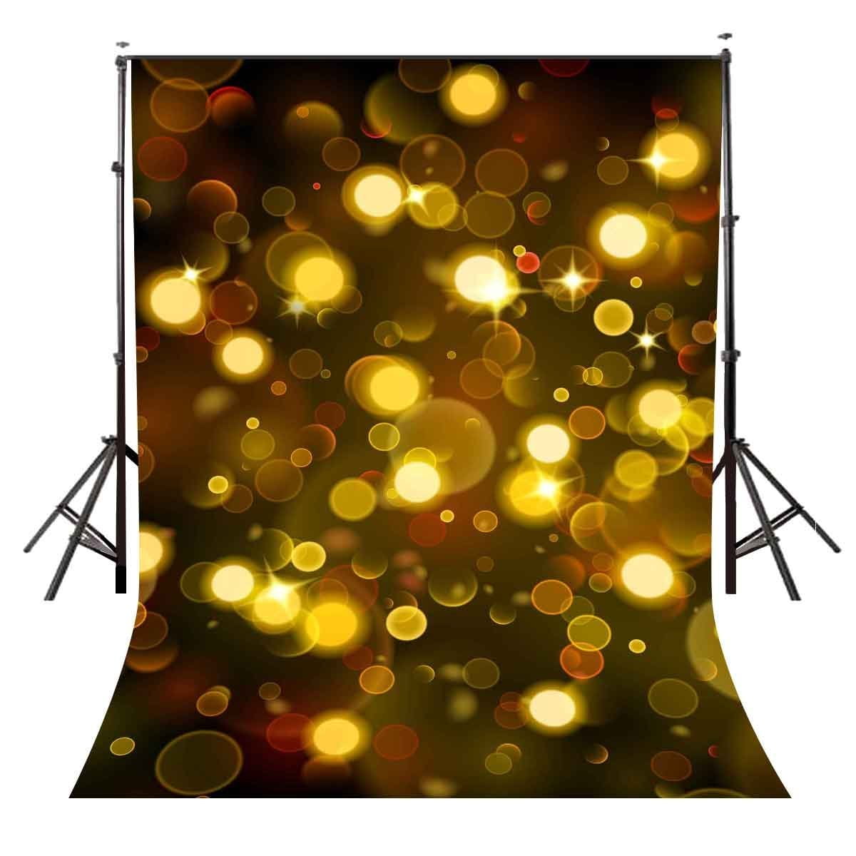 GreenDecor 5x7ft Red Gold Glitter Spot Backdrop Christmas Photography ...