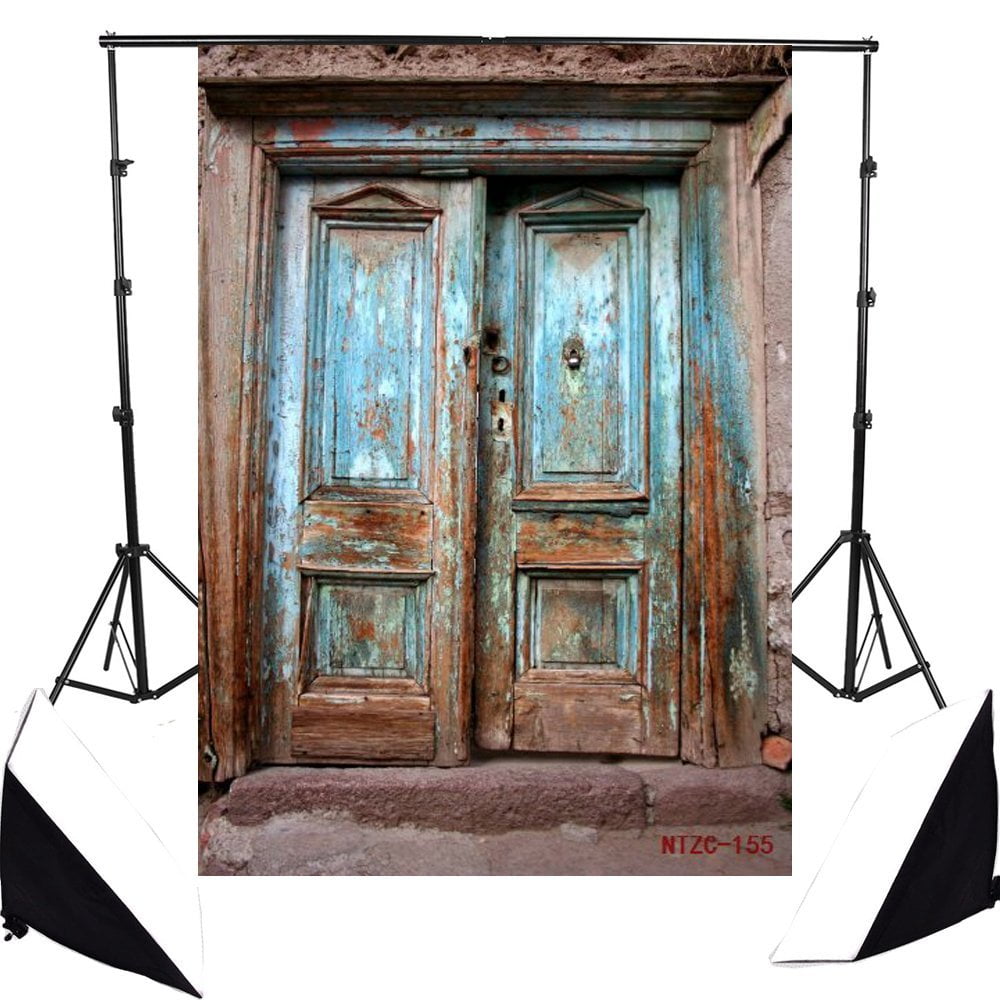 GreenDecor 5x7ft Retro Old Door Background for Photo Studio Props 3D ...