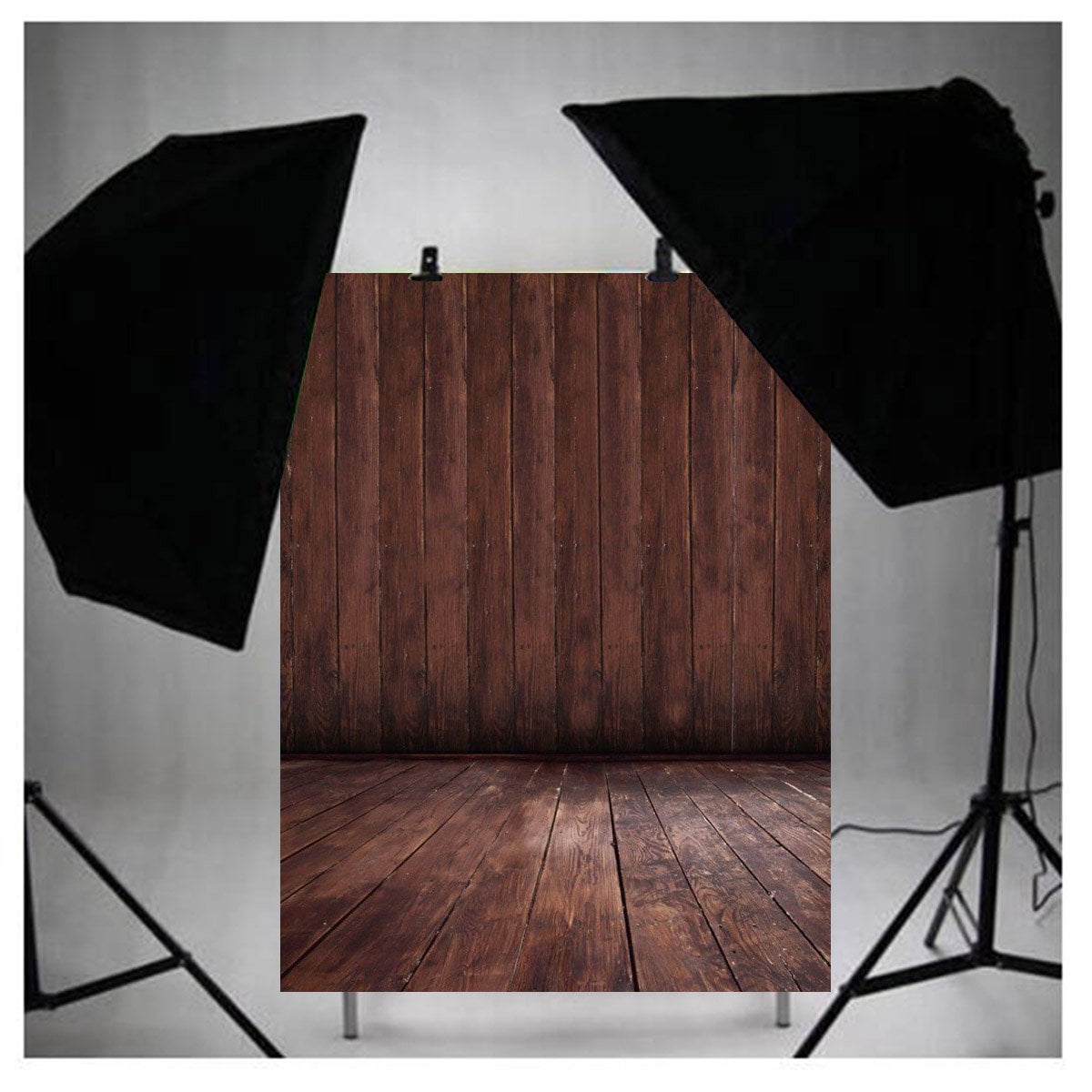 GreenDecor 5x7ft Retro Wood Wall Photo Backdrops Studio Background ...