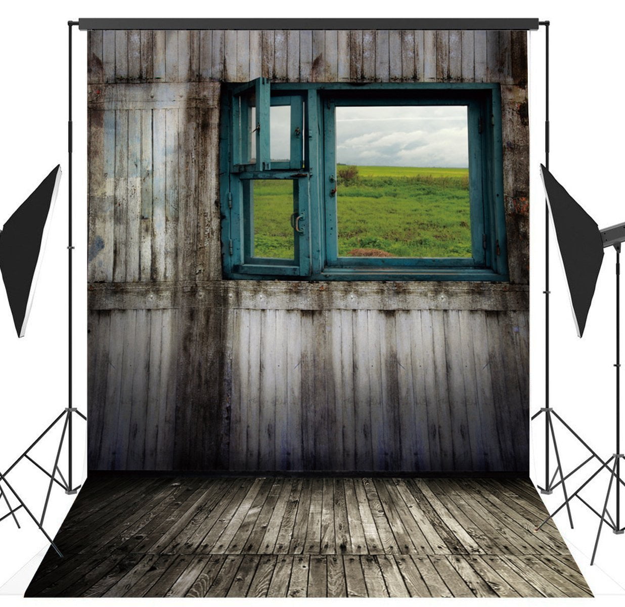 GreenDecor 5x7ft Retro Wooden House Wood Windows Photo Backdrops Studio ...