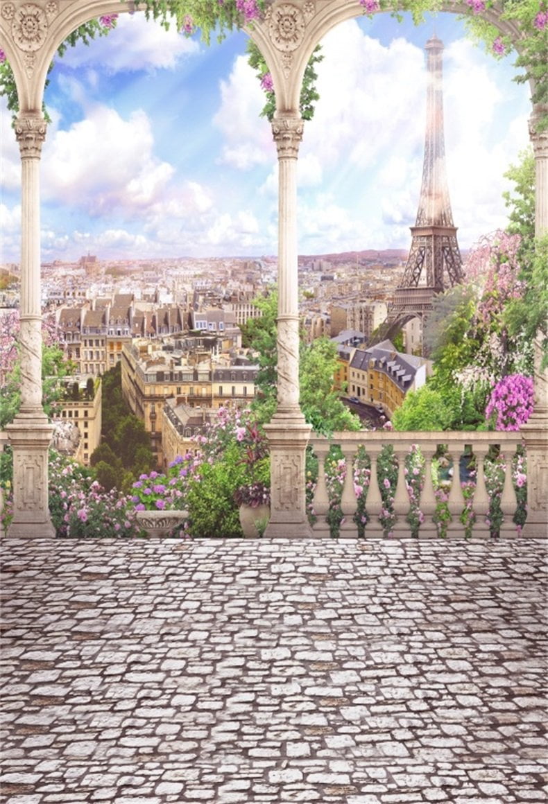 GreenDecor 5x7ft Romantic Eiffel Tower Photography Studio Backdrops ...