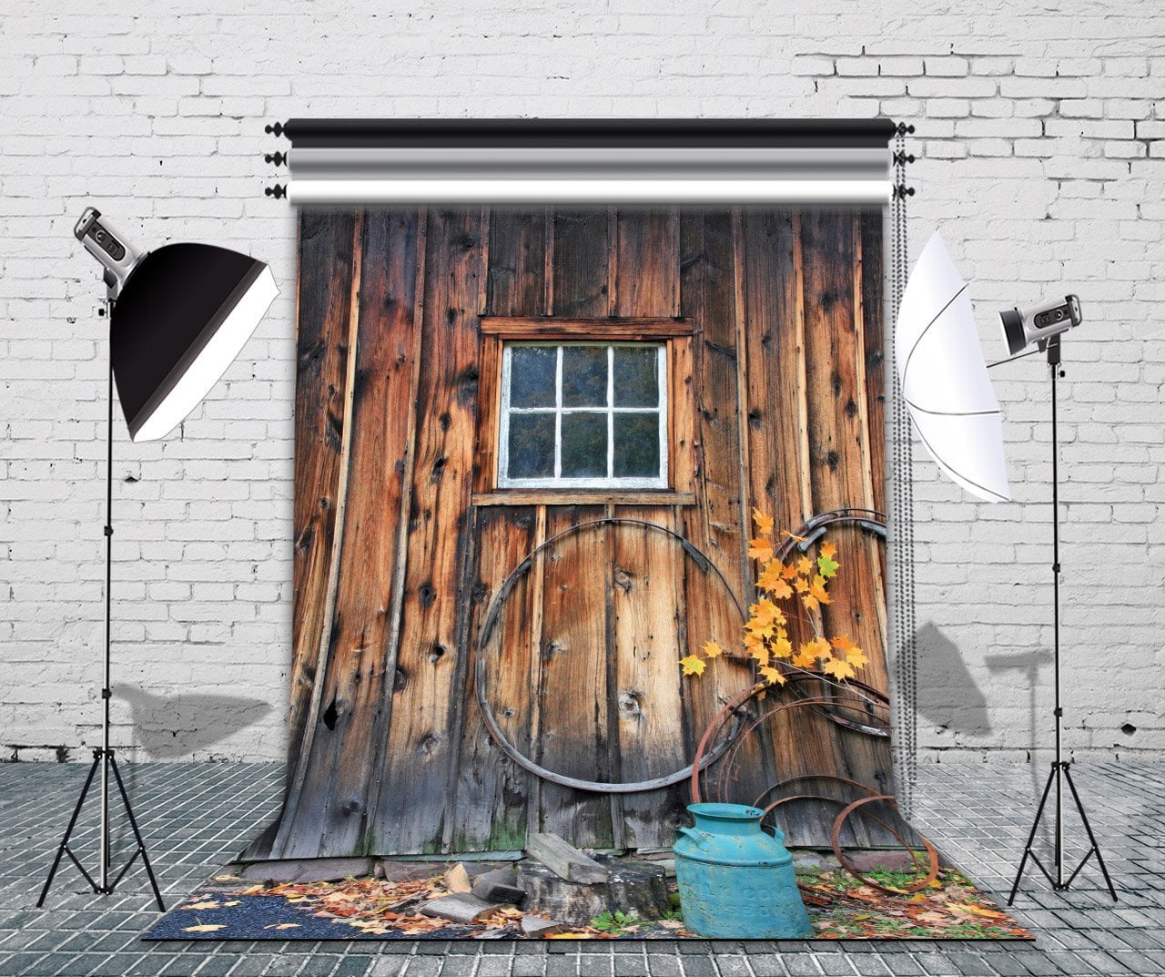 GreenDecor 5x7ft Rustic Barn Door Photography Backdrop Studio Prop ...