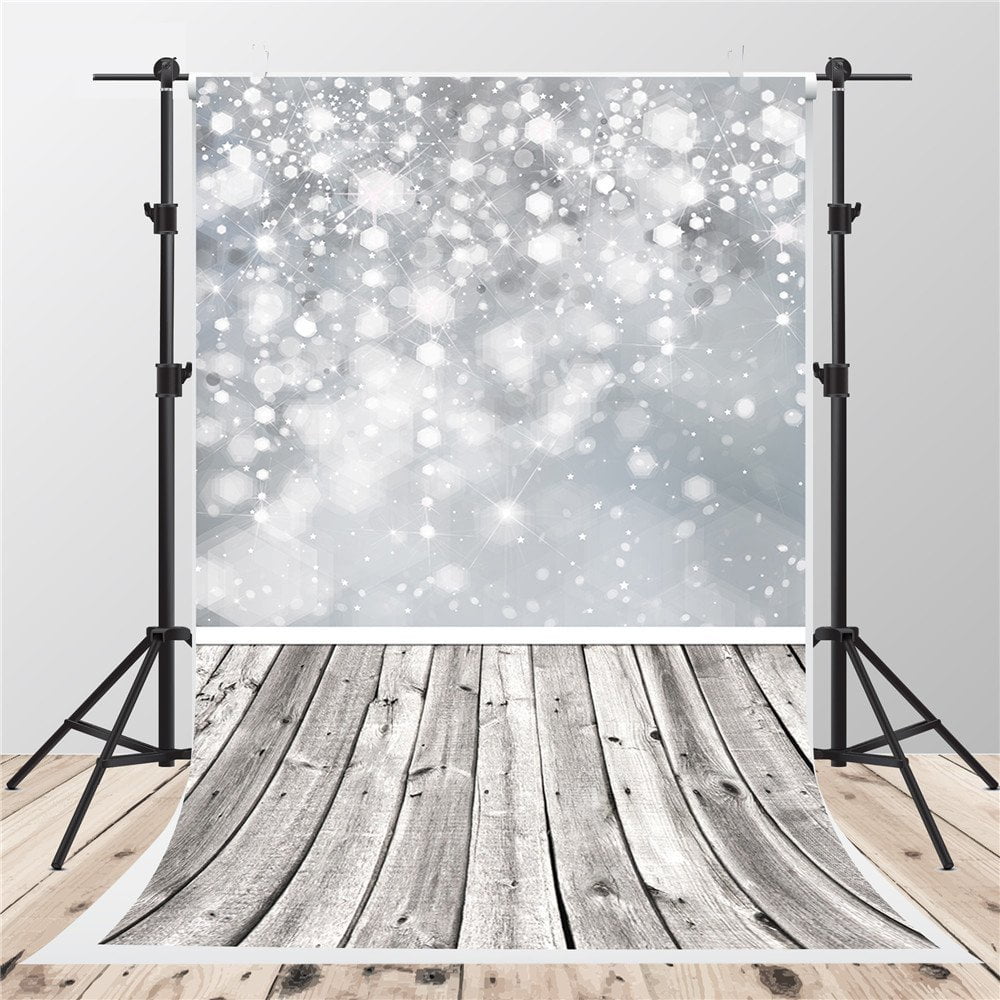 GreenDecor 5x7ft Snowflake Backdrops for Photography Glitter Spots ...