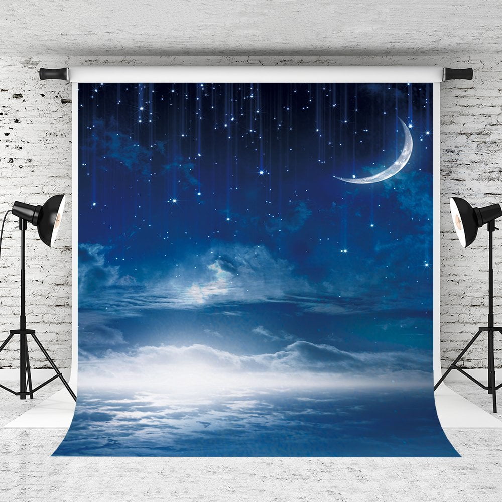 GreenDecor 5x7ft Stars Sky Fantasy Backdrops Photography Stars Moon ...