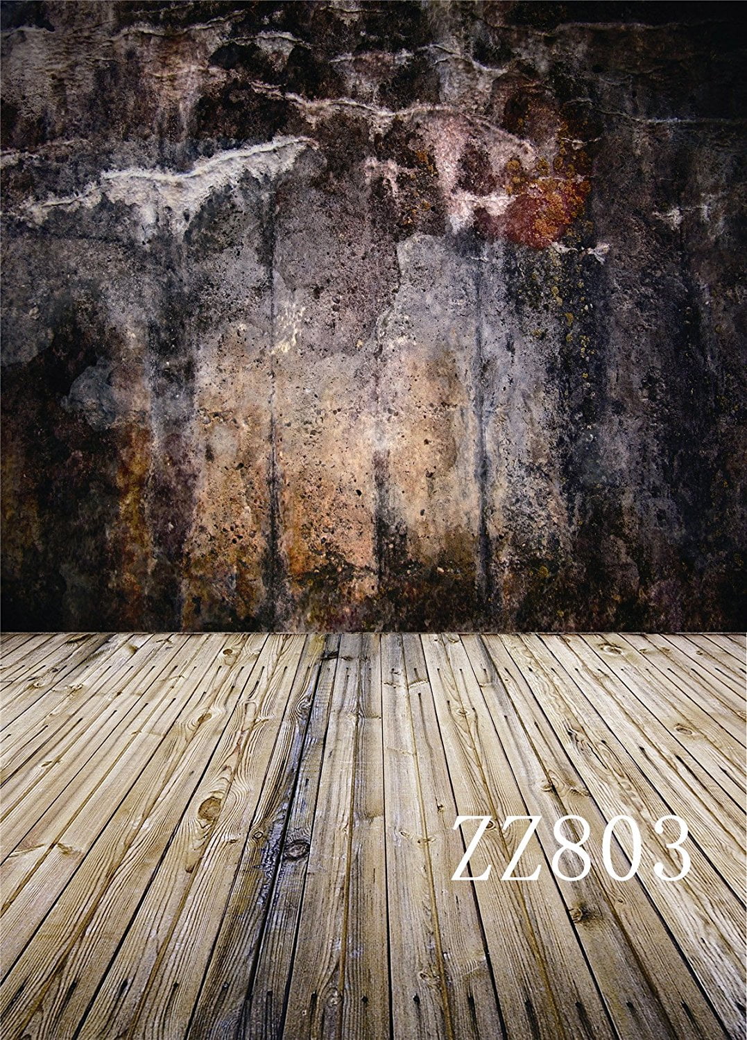 GreenDecor 5x7ft Stone And Wood Floor Scene Photography Backdrops ...