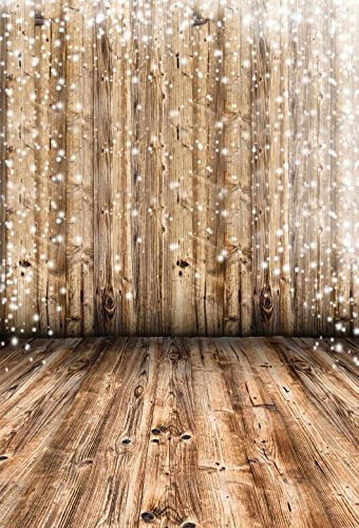 GreenDecor 5x7ft Twinkle Wood Wall Floor Photography Backdrop Prop ...