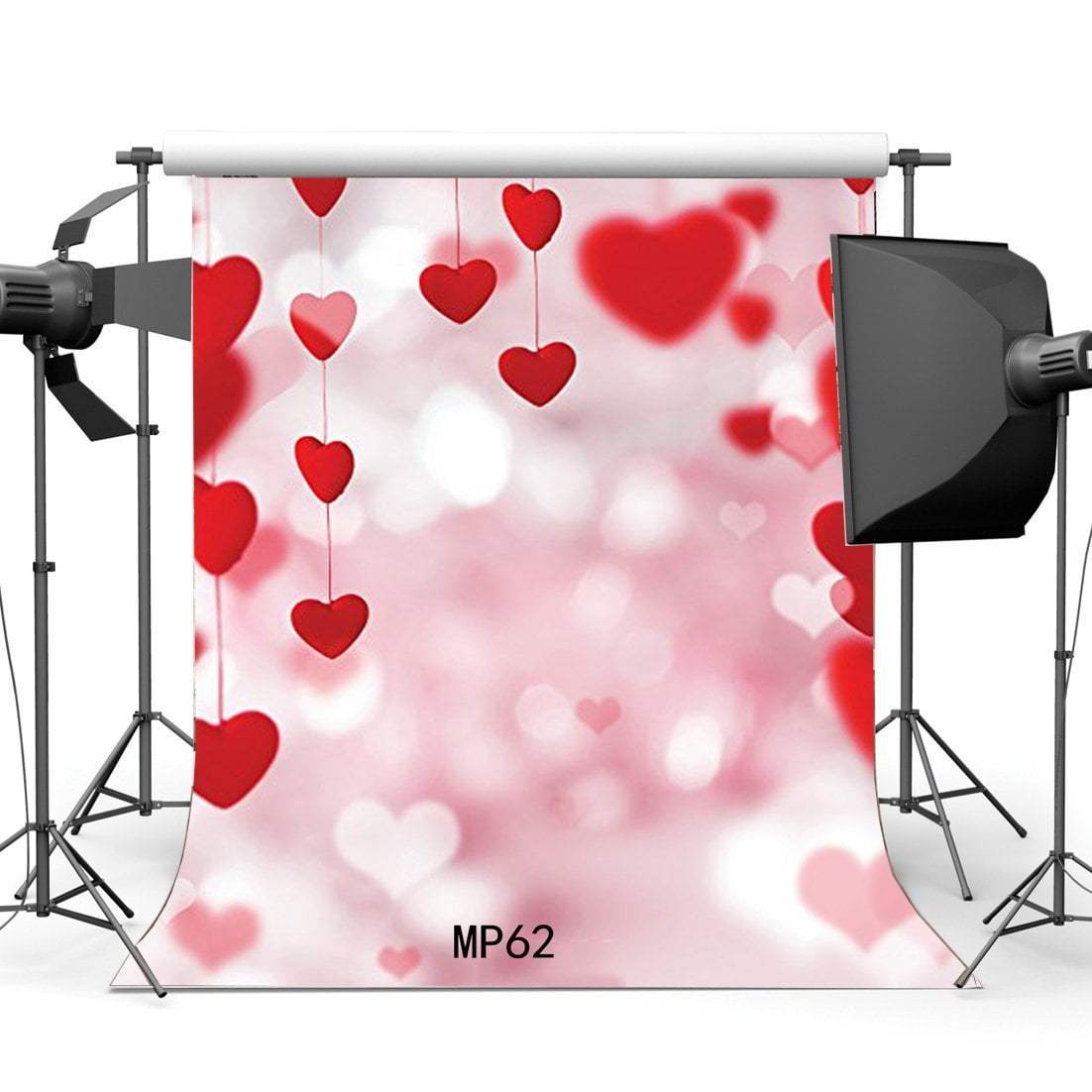 GreenDecor 5x7ft Valentine's Day Backdrop String Red Sweet Hearts ...