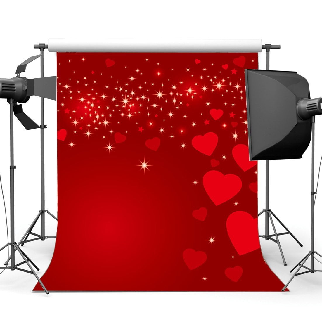 GreenDecor 5x7ft Valentine's Day Backdrop Sweet Red Hearts Background ...
