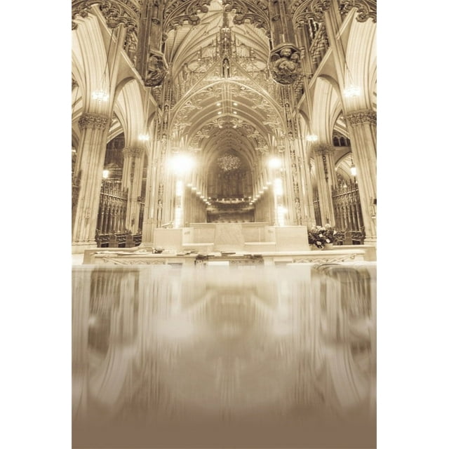 GreenDecor 5x7ft Vintage Church Hall Background Wedding Chandelier ...