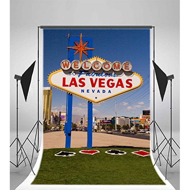 GreenDecor 5x7ft Welcome to Las Vegas Backdrop Photography Background ...