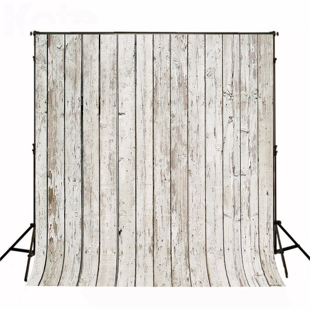 GreenDecor 5x7ft White Wood Backdrops for Photographers Wooden Wall ...