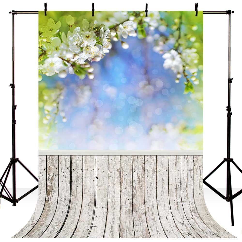 GreenDecor 5x7ft Wood Floor Photography Backgrounds Baby Shower Photo ...