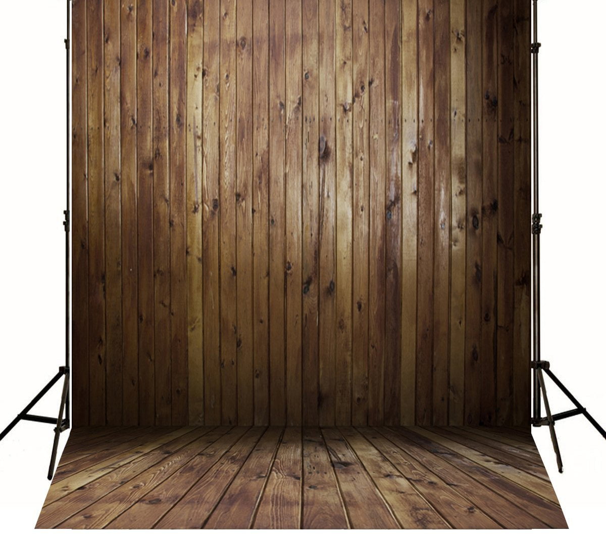 GreenDecor 5x7ft Wood Wall Backdrops Brown Winter Christmas Wood Floor ...