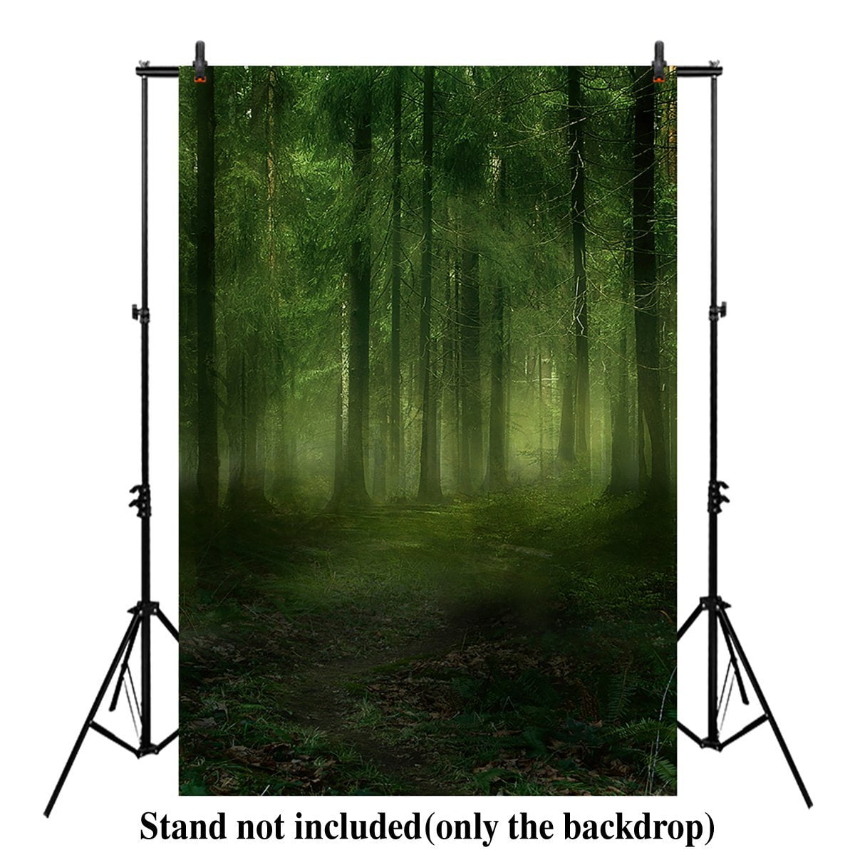 GreenDecor 5x7ft foggy wild dark forest trees photography backdrop ...