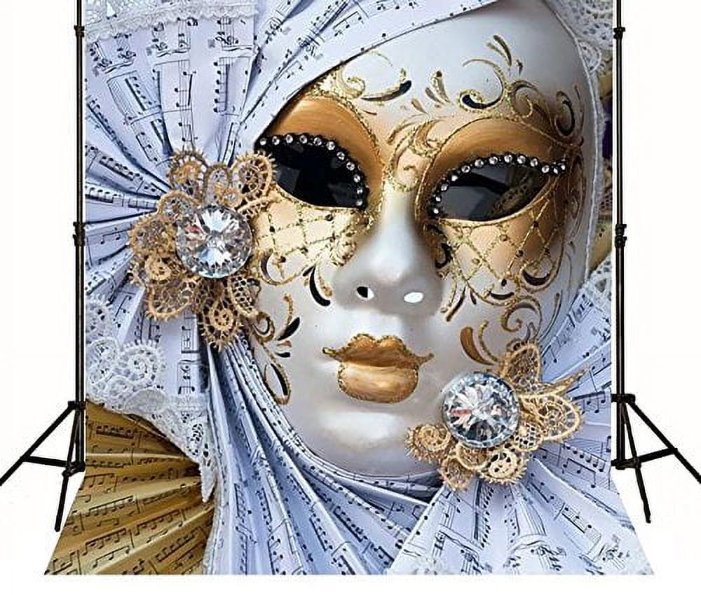 GreenDecor 5x7ft masquerade mask fiesta birthday Music Backgrounds ...