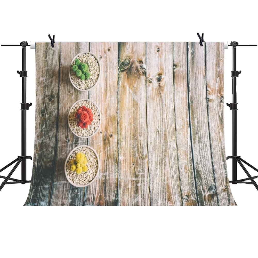 GreenDecor 7x5Ft Board Desktop Backdrop Green Plants Simple Theme ...