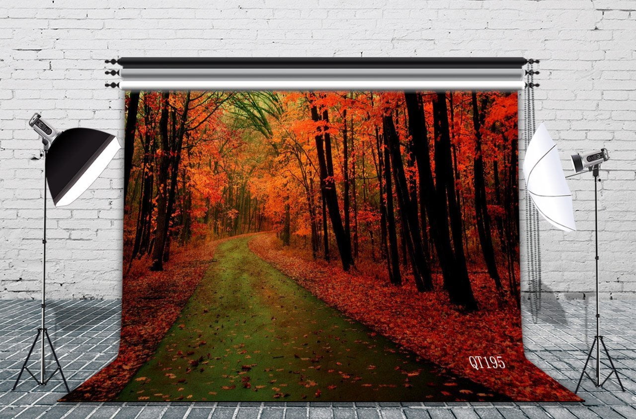 GreenDecor 7x5ft Autumn Forest Scenery Photography Backdrops Studio ...