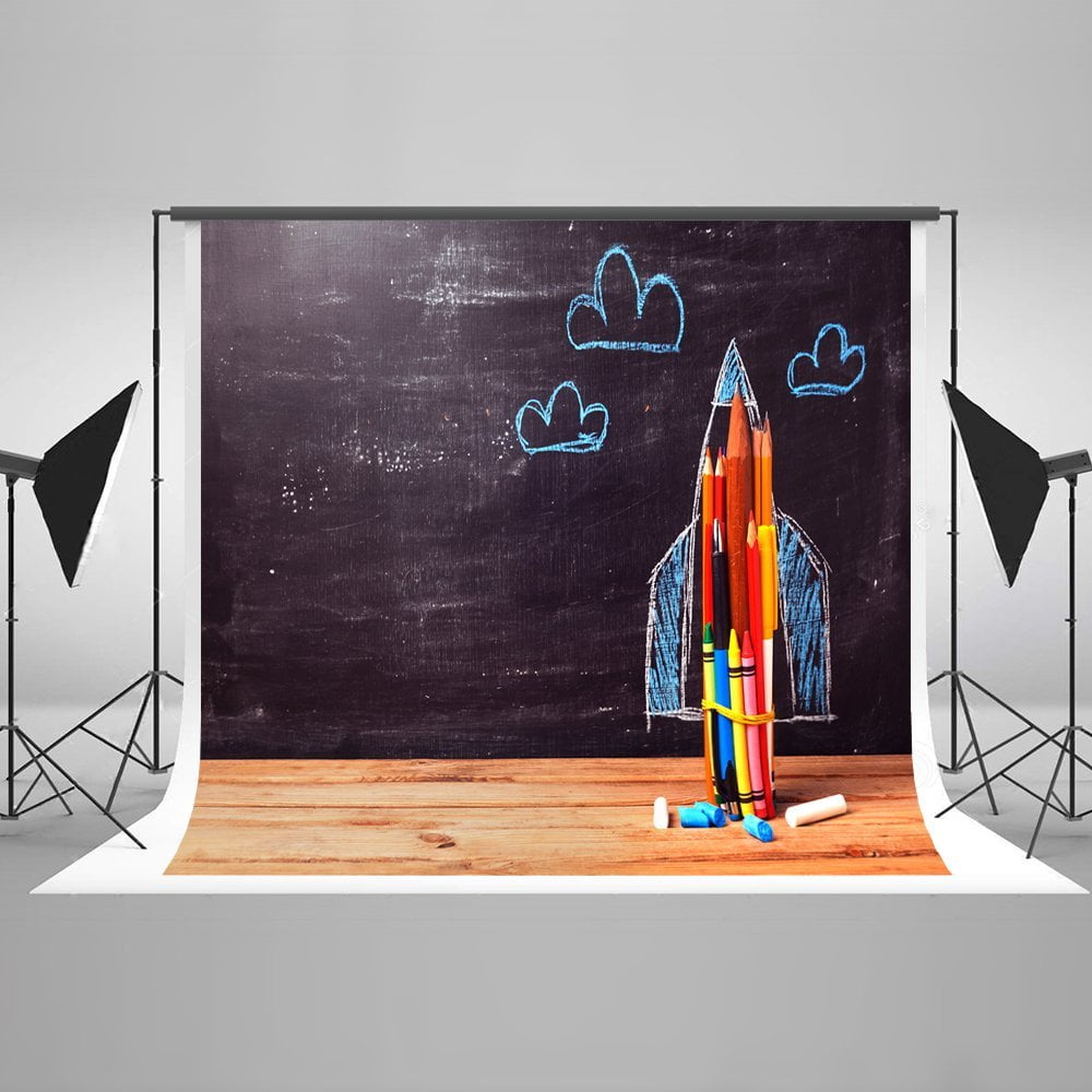 GreenDecor 7x5ft Back to School Photography Backdrops Colorful Pens ...