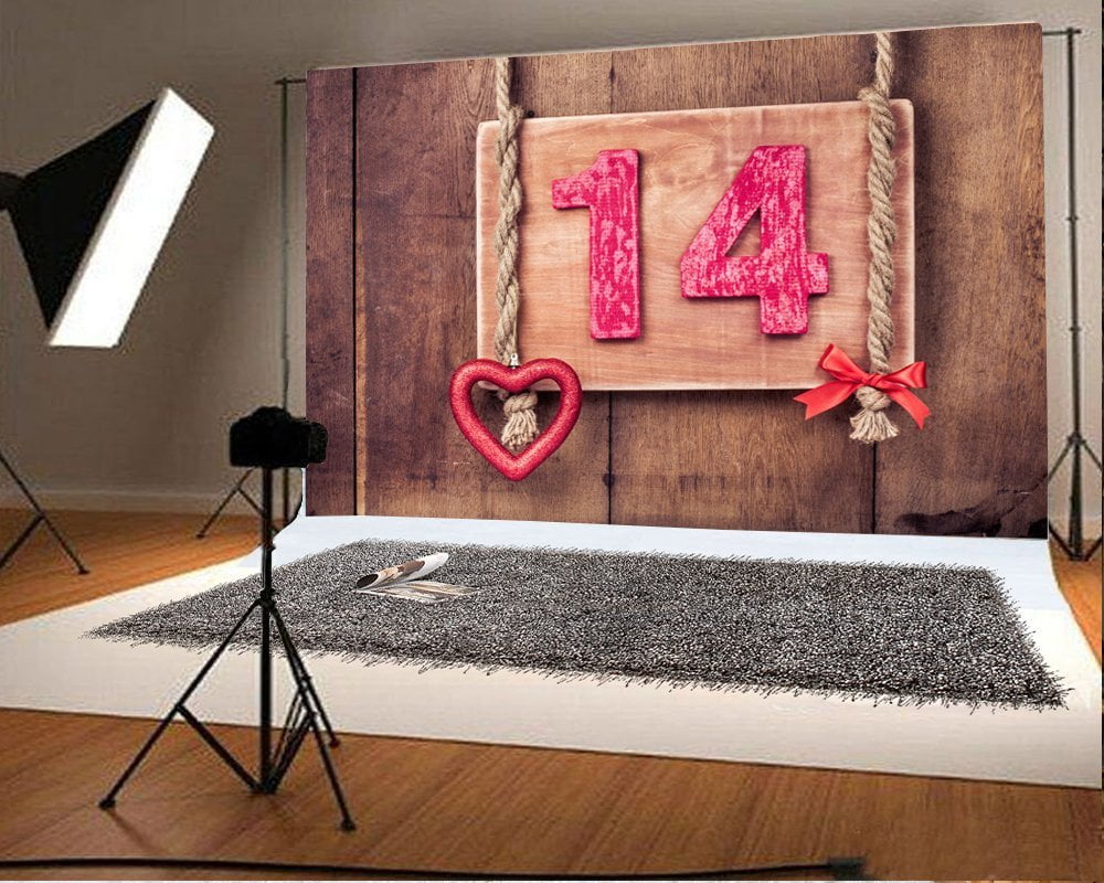 GreenDecor 7x5ft Backdrop Photography Background Fourteen Valentine ...