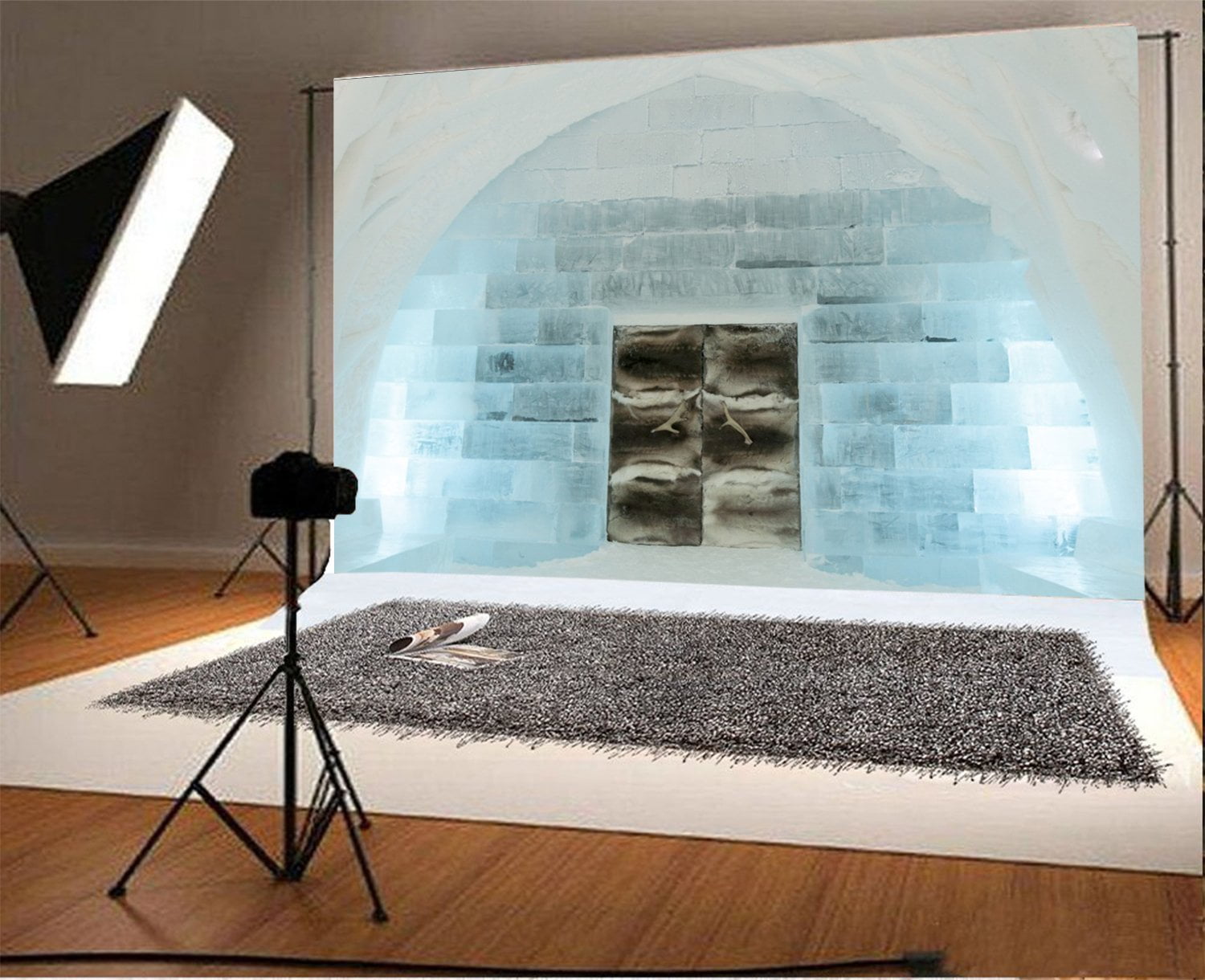 GreenDecor 7x5ft Backdrop Photography Background Ice Hotel Door and ...