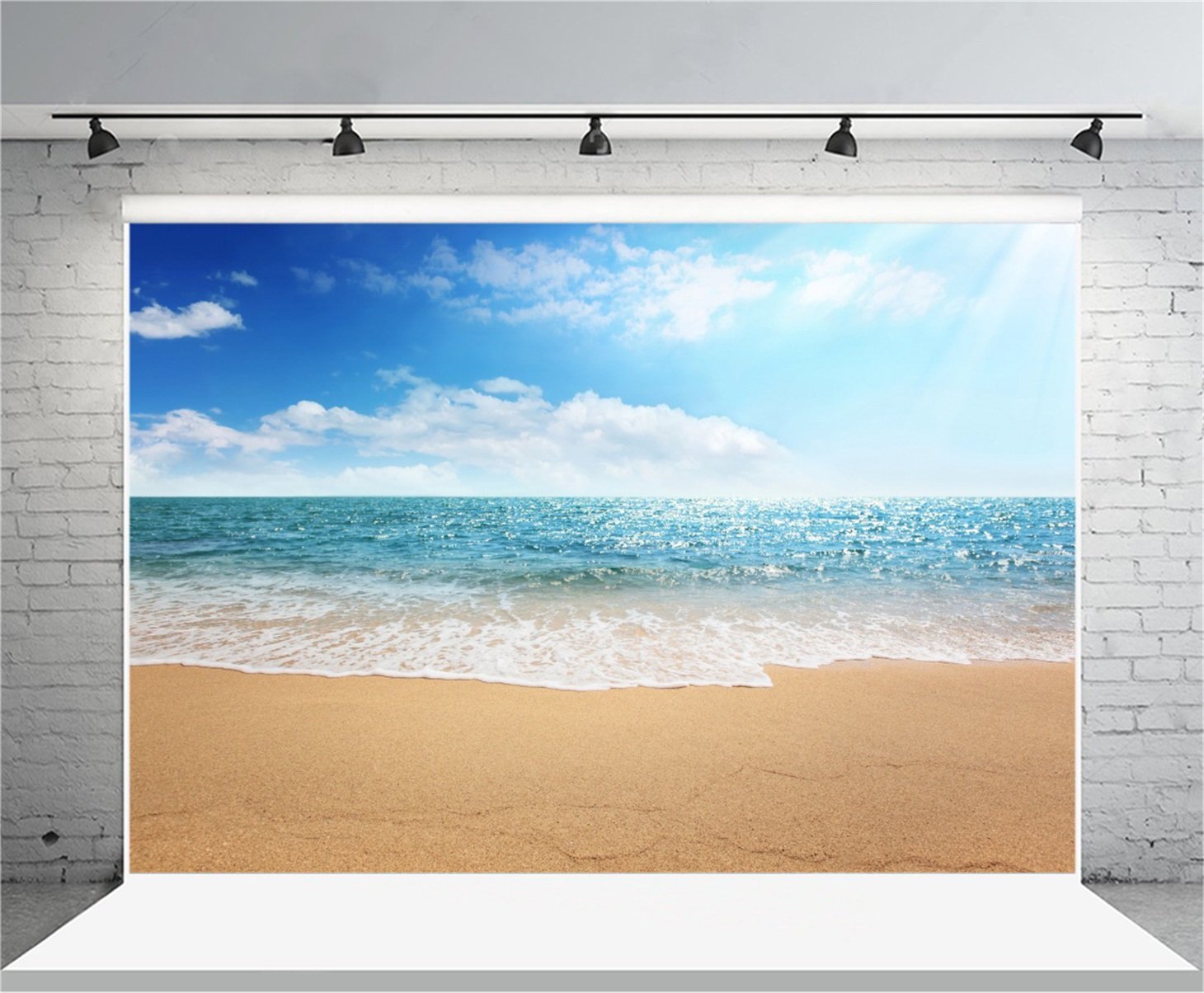 GreenDecor 7x5ft Beach Photography Background Seaside Sea Waves ...