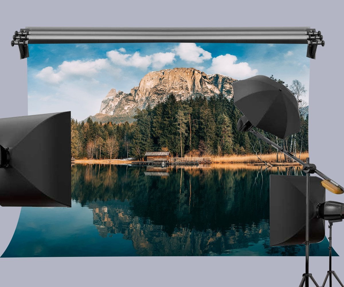GreenDecor 7x5ft Beautiful Lake Digital Printed Photography Backdrop ...
