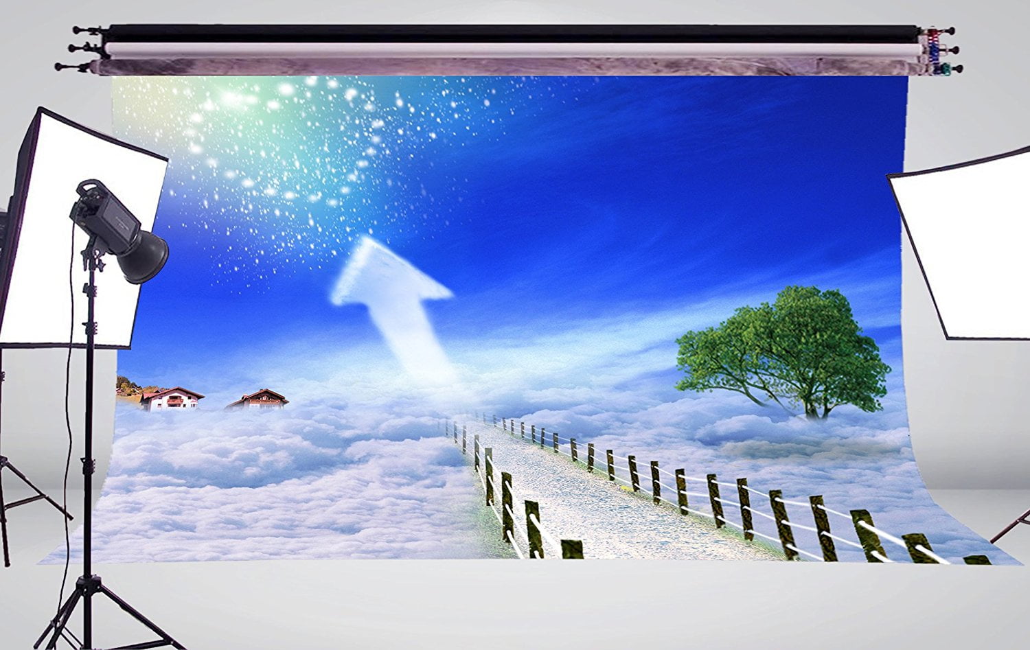 GreenDecor 7x5ft Beautiful Sceney On The Clouds Photo Background ...