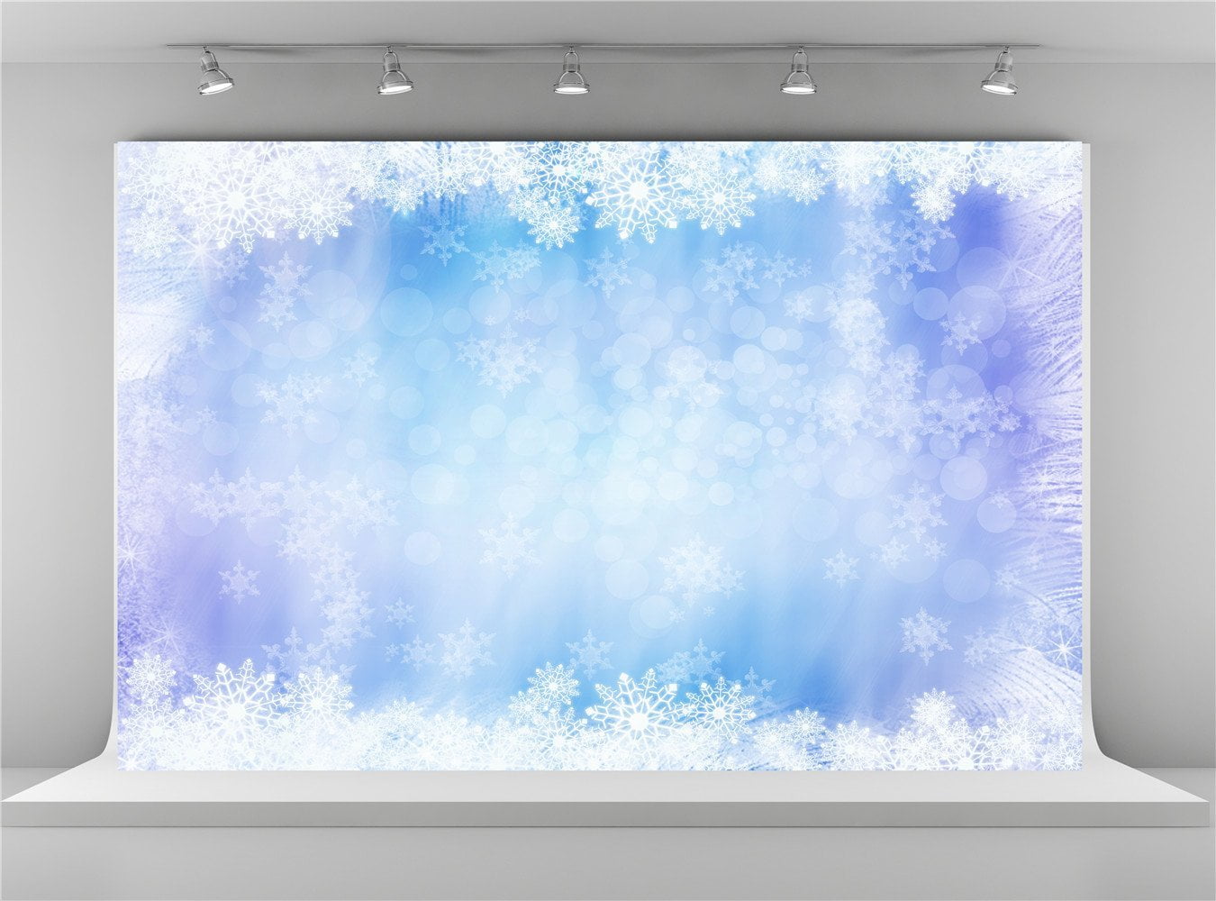 GreenDecor 7x5ft Bokeh Winter Photography Backdrops Snowflake ...
