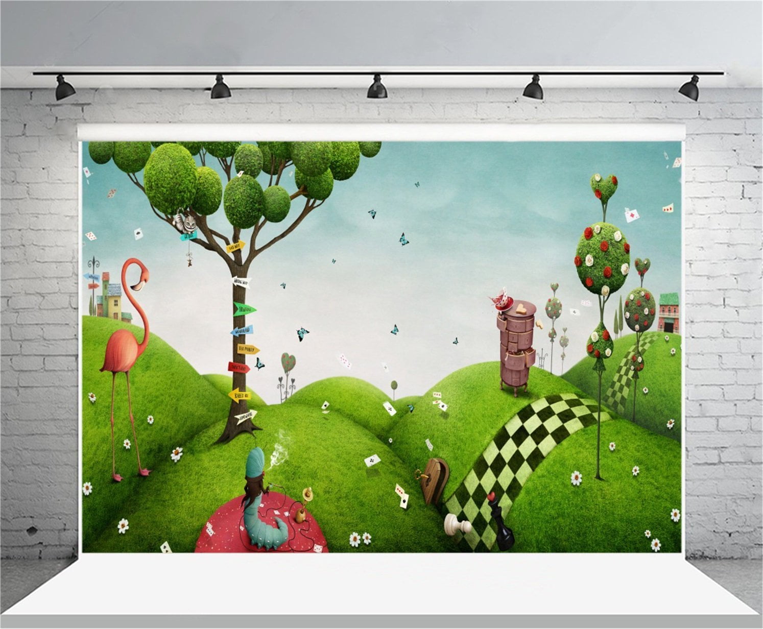 GreenDecor 7x5ft Cartoon Forest Backdrop Abstract Tree Photography ...