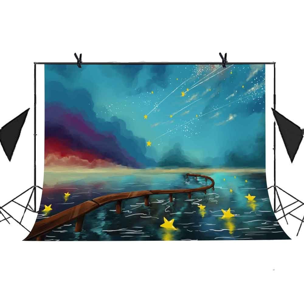GreenDecor 7x5ft Cartoon photography Backdrop Stars Across The Sky ...