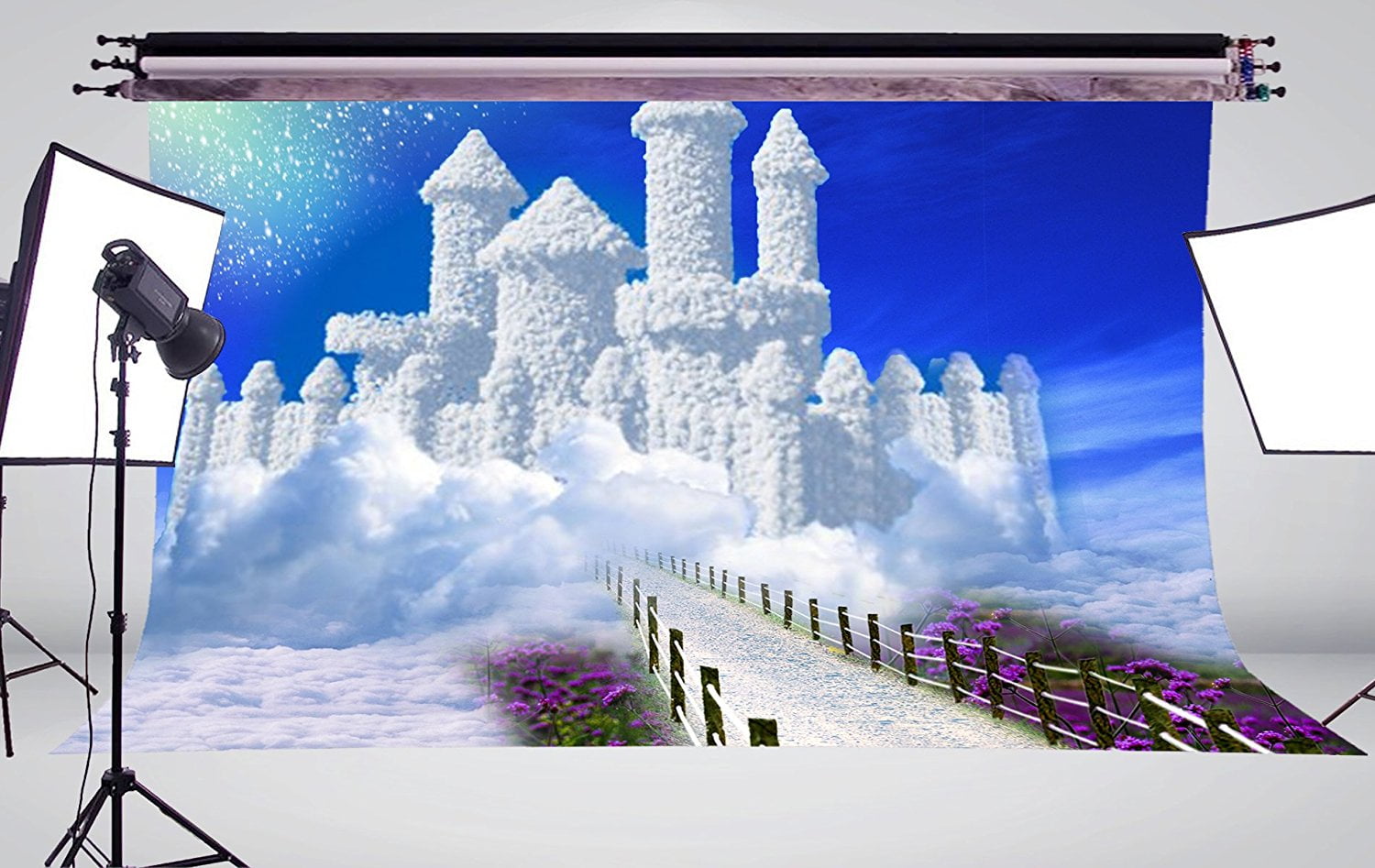 GreenDecor 7x5ft Castle Made Of White Clouds Photo Background ...