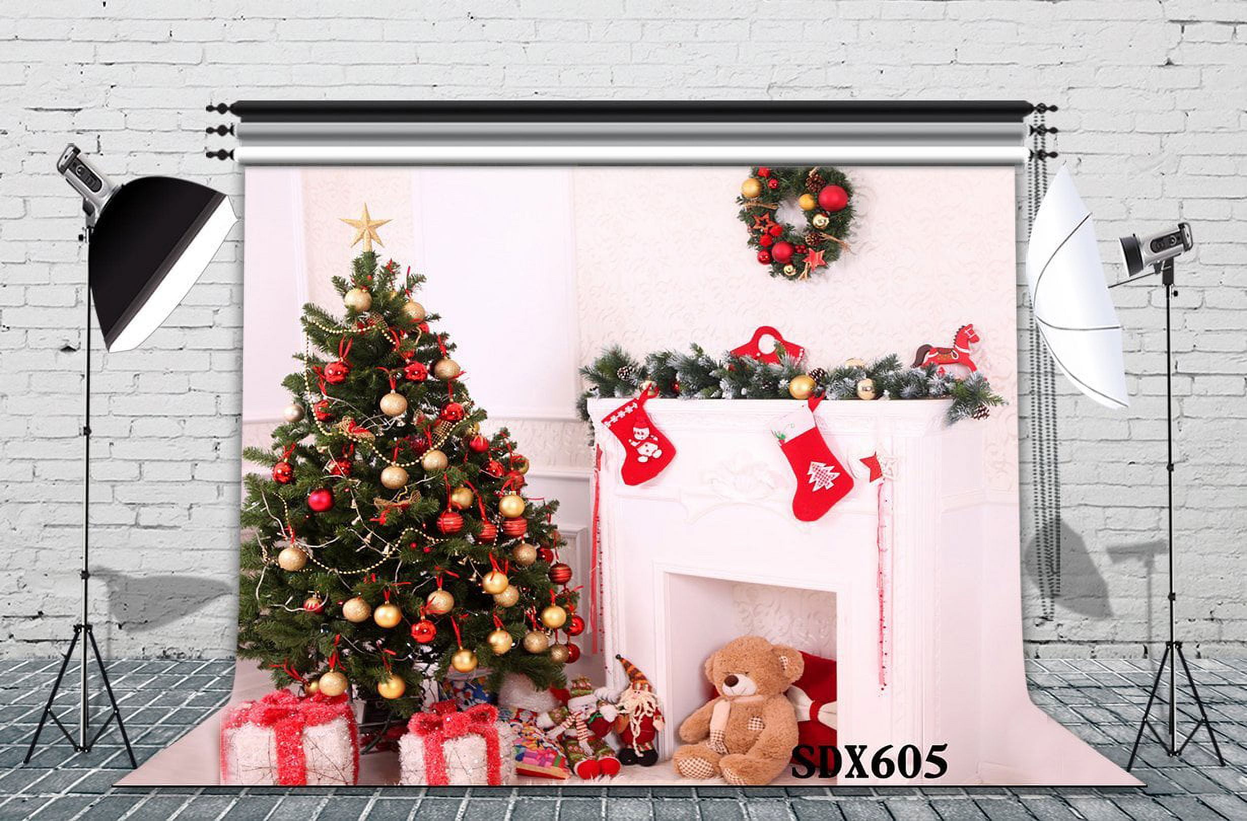 GreenDecor 7x5ft Christmas Tree Christmas Photography Backdrops Studio ...