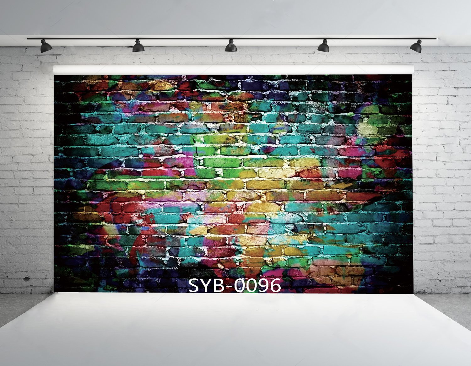 GreenDecor 7x5ft Chromatic Brick Wall Photo Backdrops Studio Background ...