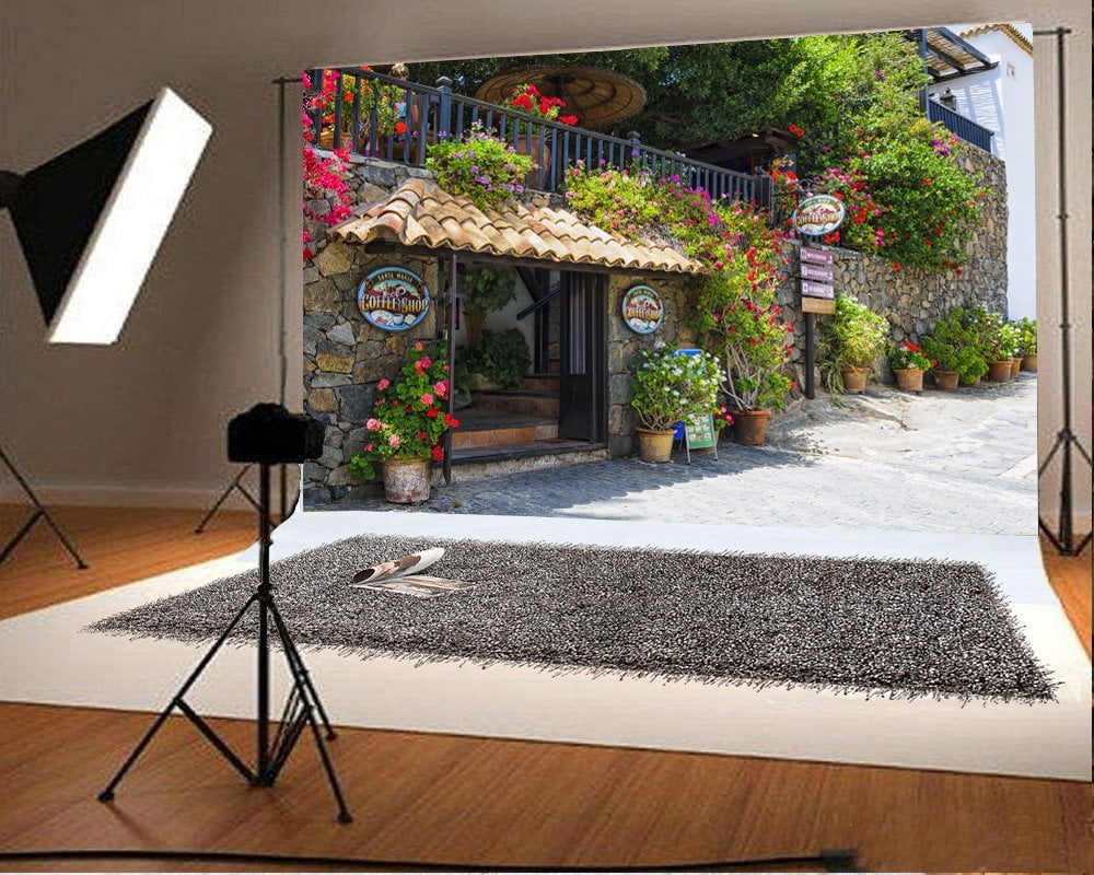 GreenDecor 7x5ft Coffee Shop Backdrop Blooming Fresh Flowers Green ... GreenDecor 7x5ft Coffee Shop Backdrop Blooming Fresh Flowers Green ...