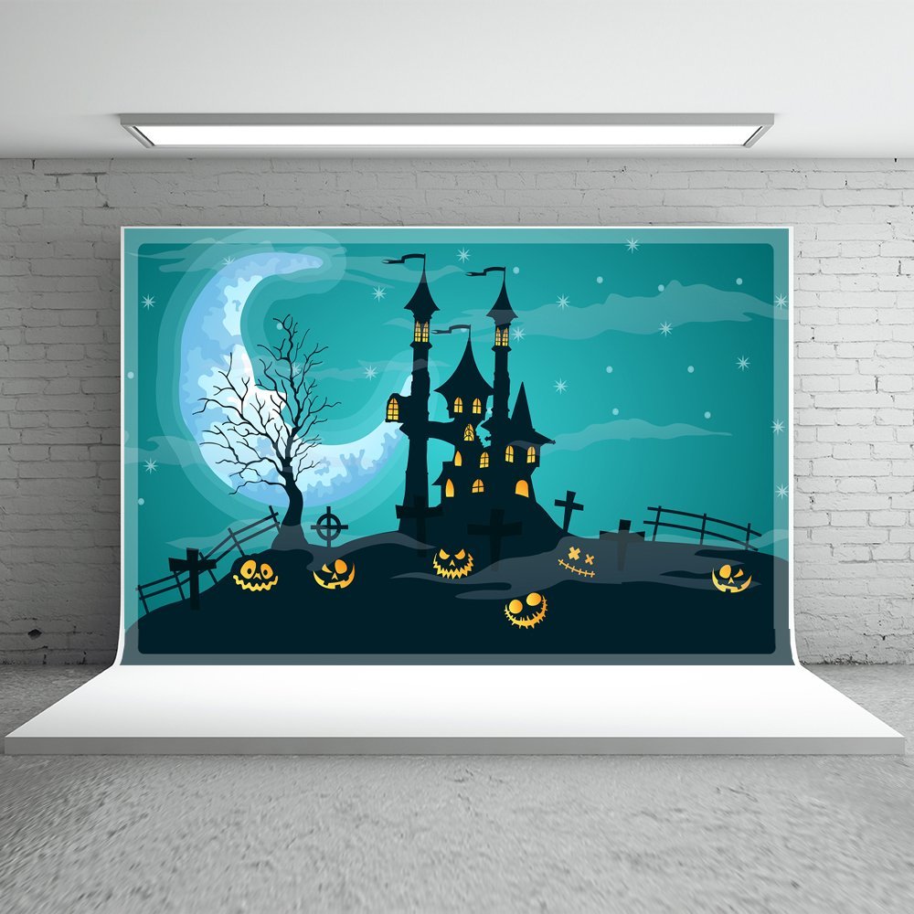 GreenDecor 7x5ft Cutton Halloween Backdrops Photography Pumpkin ...