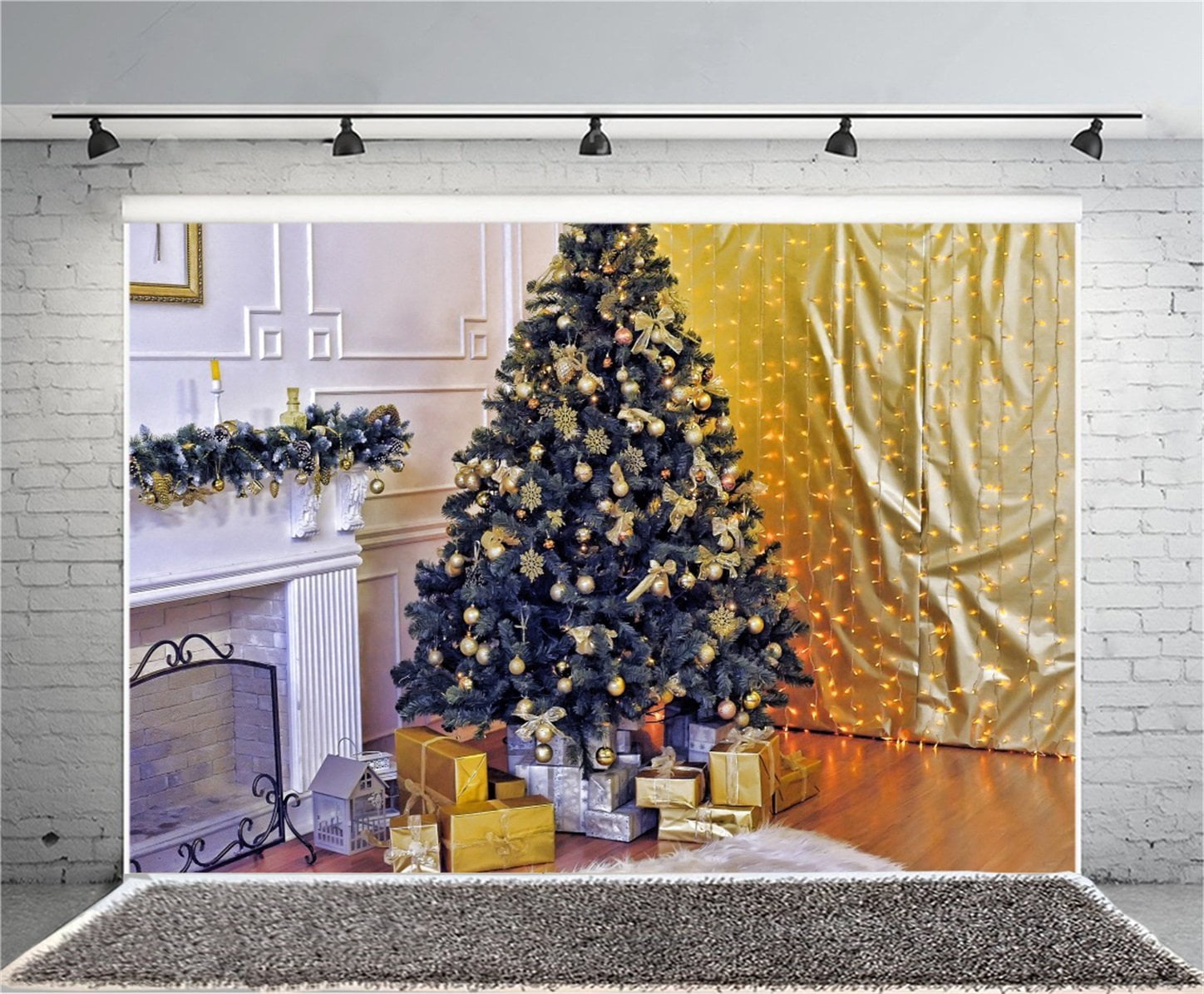 GreenDecor 7x5ft Decorated Christmas Tree Photography Background Xmas ...