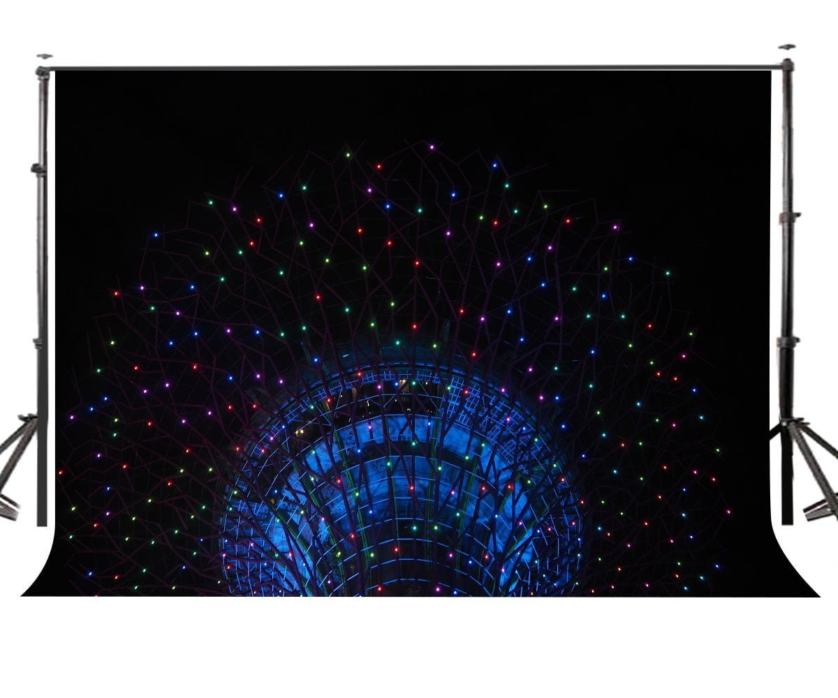 GreenDecor 7x5ft Digital Photography Backdrops Dark Sky Blinks Colorful ...